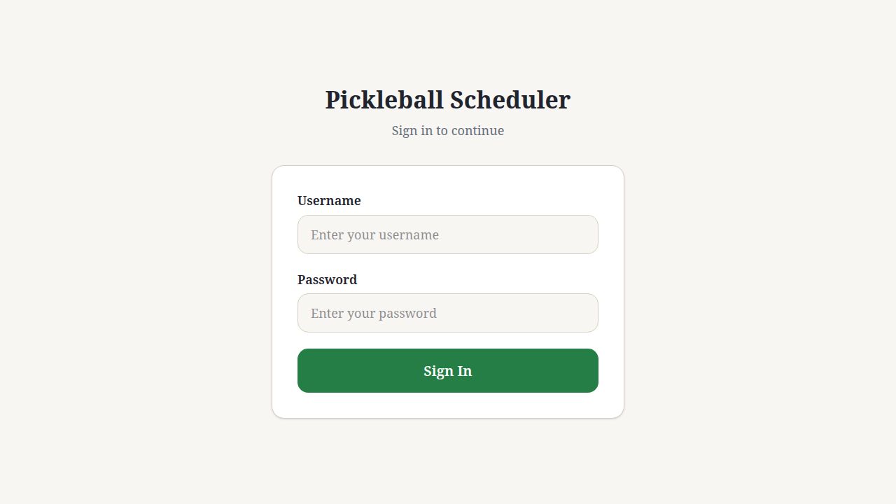 Pickleball Court Scheduler